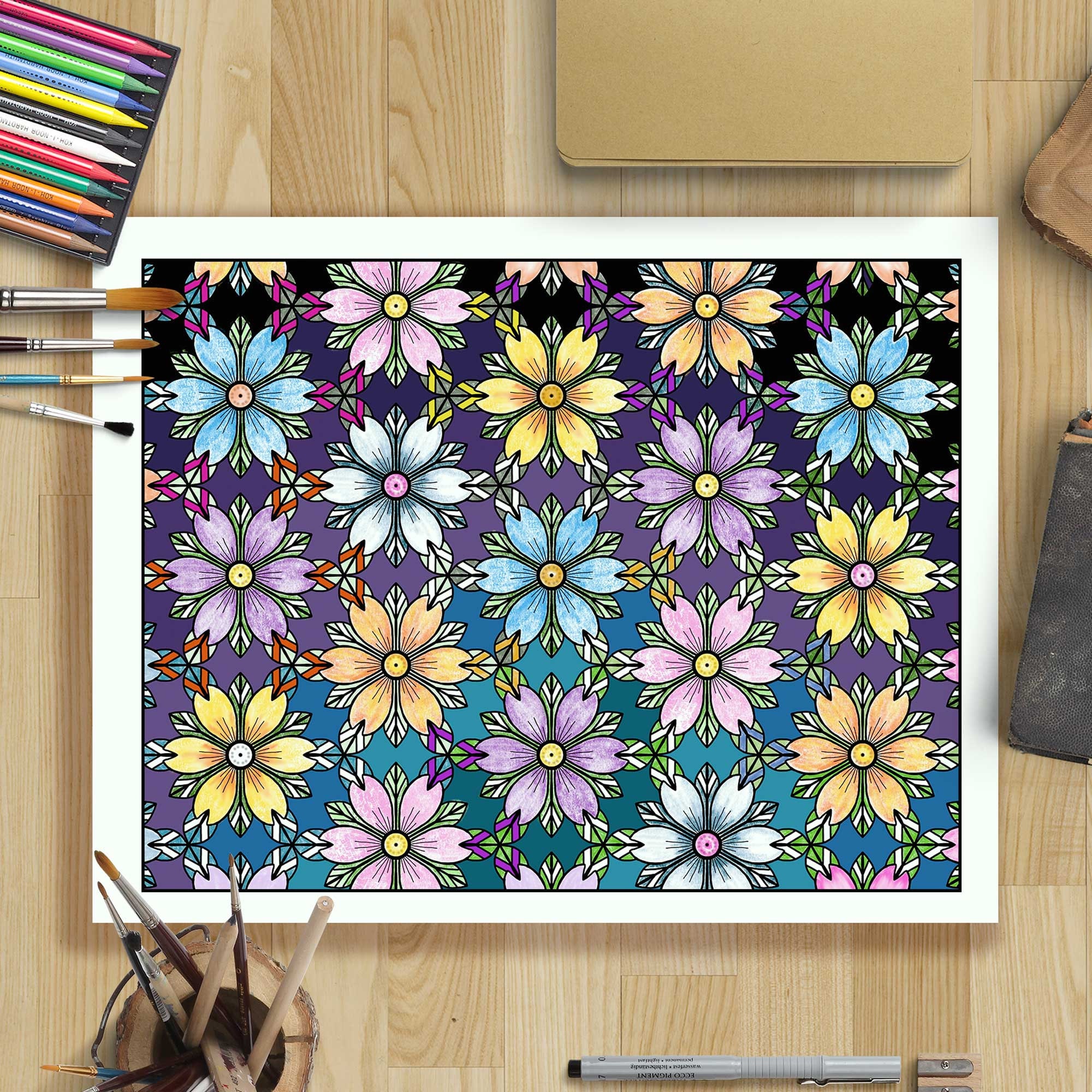 Pattern Pages Adult Coloring Book Printable Instant Download | Etsy