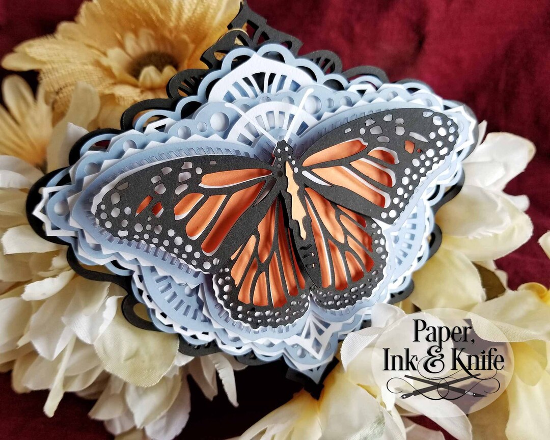 3D Butterfly Papercut Template SVG, PDF, JPG Dxf, Layered Paper ...