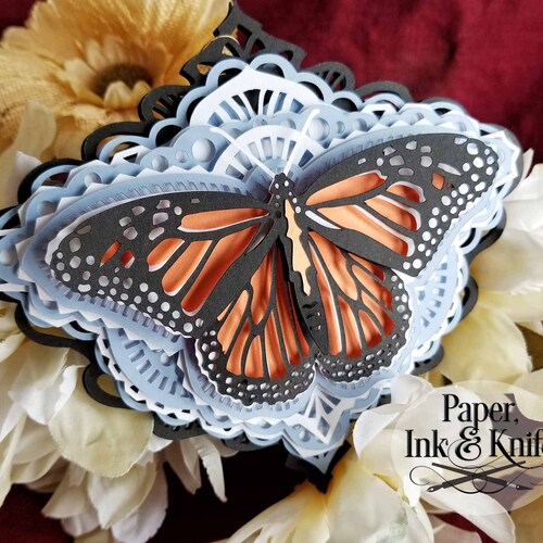 3D Swallowtail Butterfly Papercut Template SVG PDF JPG Dxf - Etsy