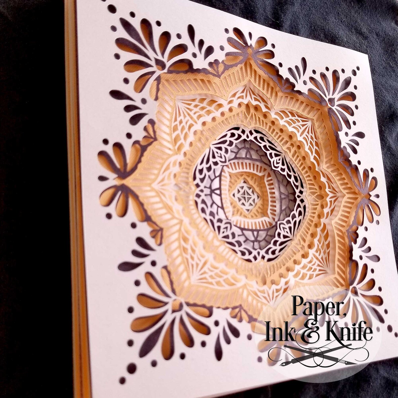 Mandala Papercut Shadowbox Template 3D Layered Paper Design | Etsy