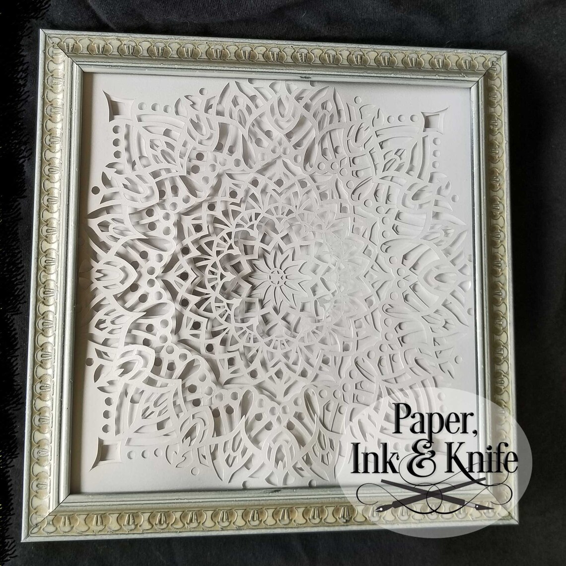 Mandala Papercut Shadowbox Template 3D SVG Paper Lightbox - Etsy