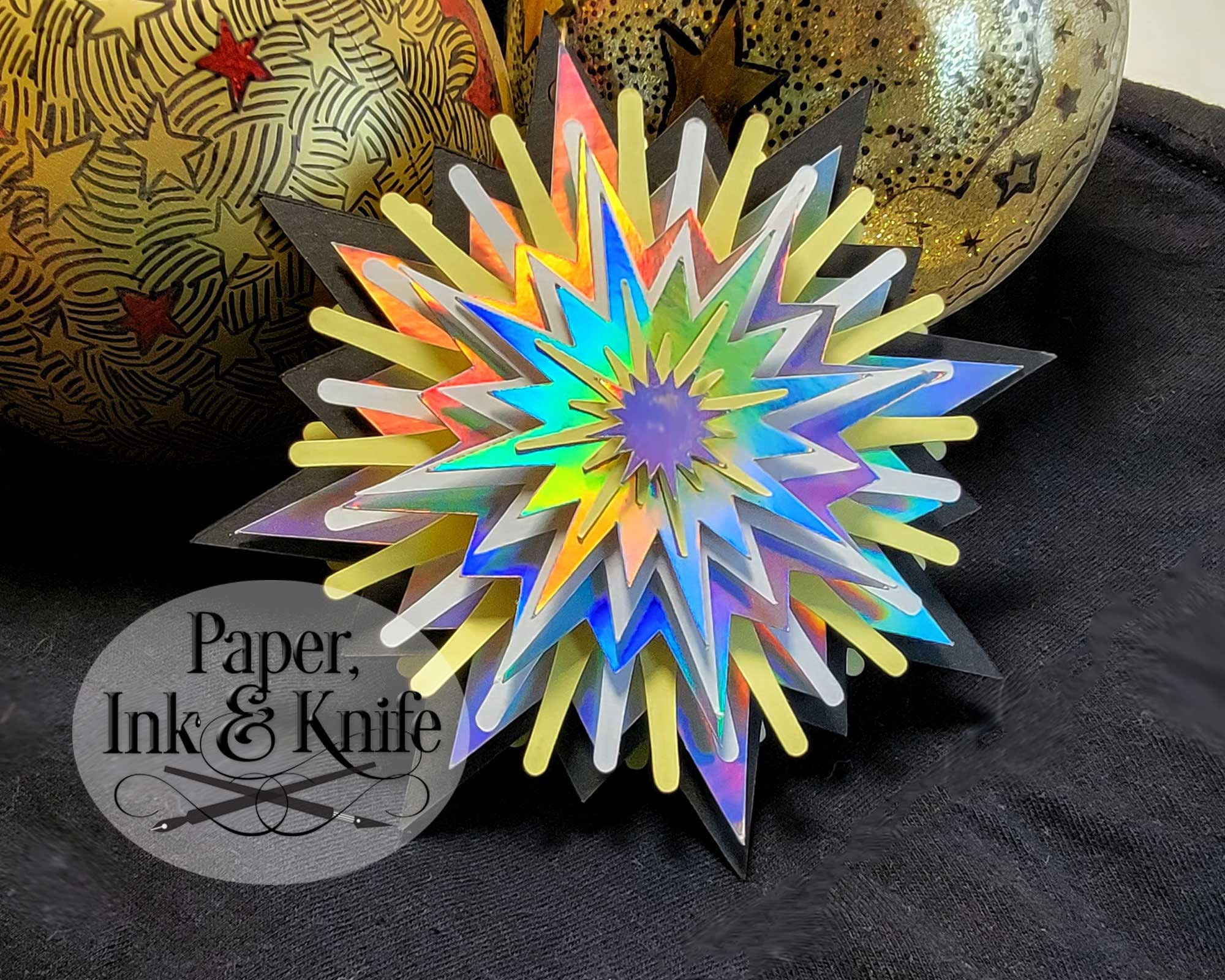 Star 3 Papercut Template SVG PDF PNG Dxf 3D Layered Paper - Etsy Canada