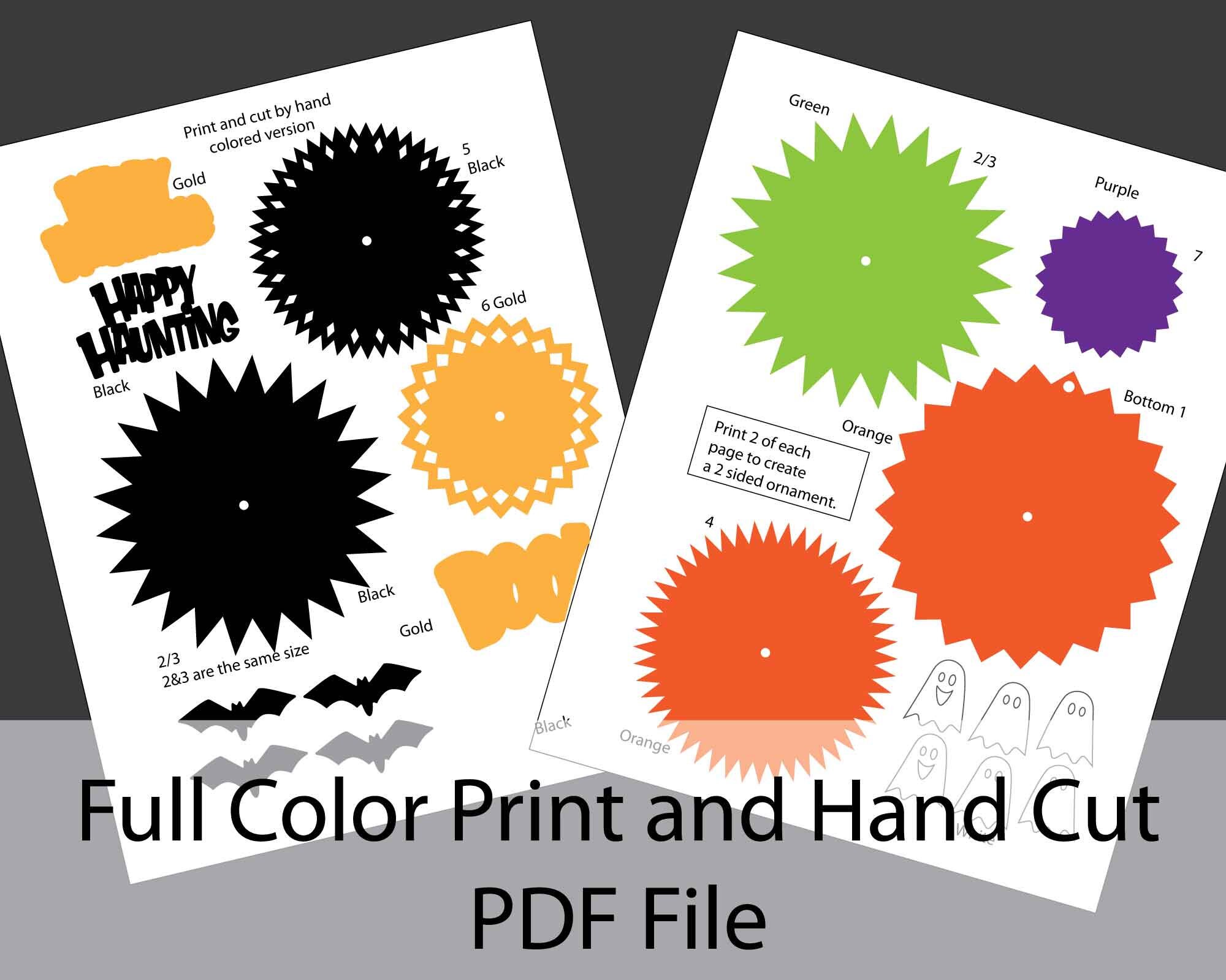 Halloween 3D Papercut Template SVG PDF JPG Dxf Layered | Etsy