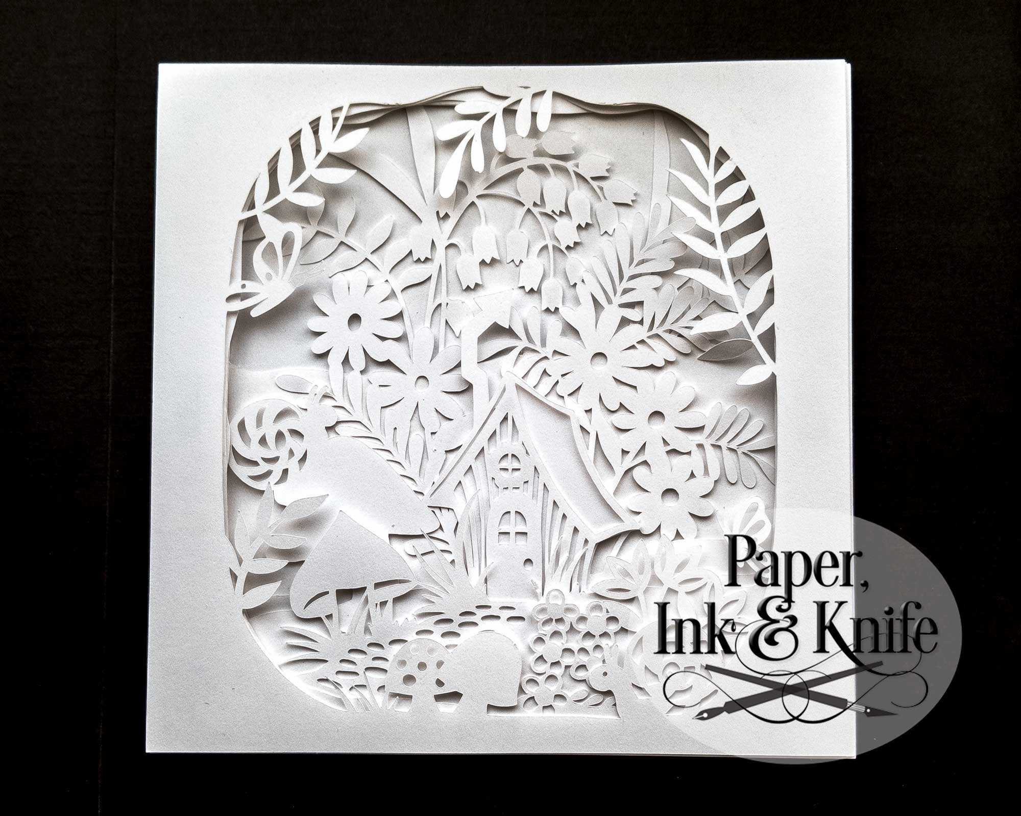 Fairy Cottage Shadowbox Papercut Template 3D Fantasy Paper - Etsy