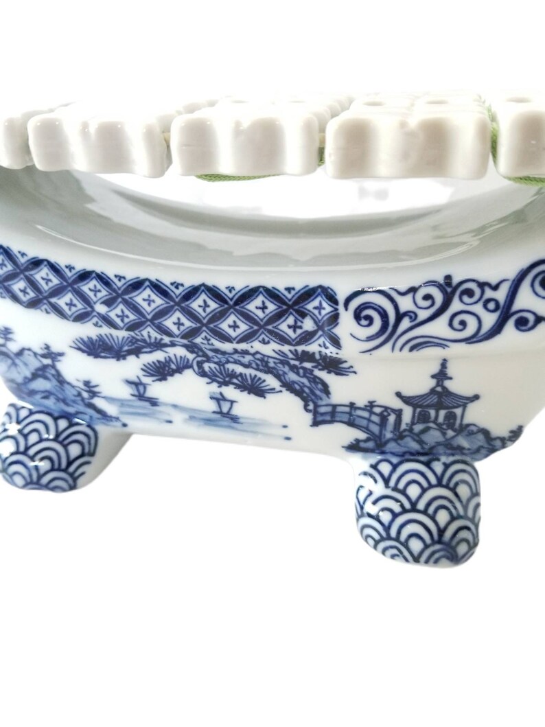 Antique Chinese Porcelain Pillow Blue and White - Etsy