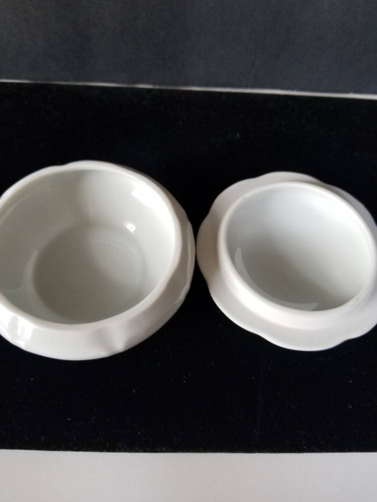 Rare Vintage Geometric Trinket Pill Box Porcelaine Royal Veritable ...