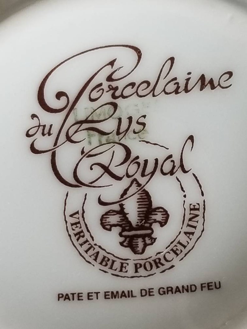 Rare Vintage Geometric Trinket Pill Box Porcelaine Royal Veritable ...