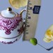 Nantucket Floral Small Gold Rimmed - One Cup Teapot Set - Mini White ...