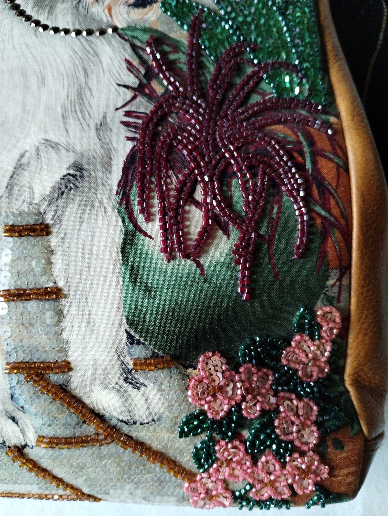 Rare ISABELLA FIIORE Jack Russell Beaded Sequin Shoulder Handbag ...