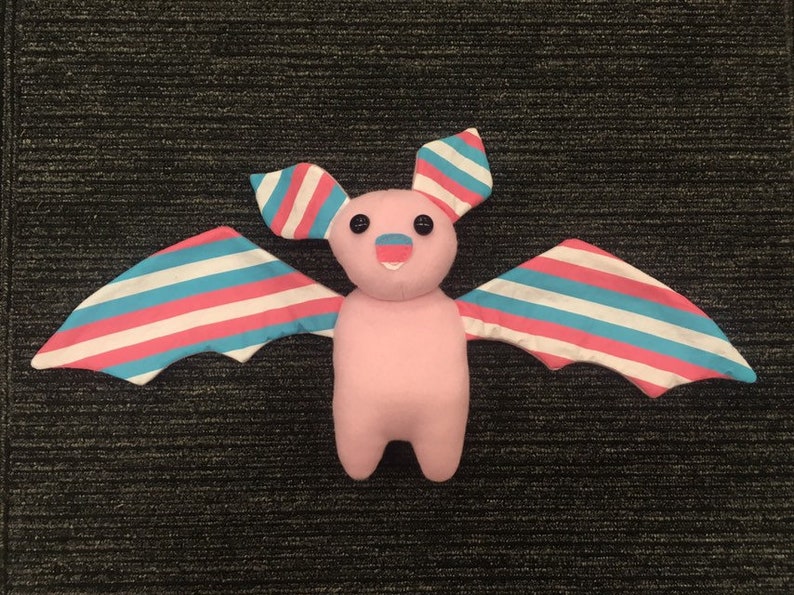 Trans Bat Plush LGBTQ Plushies - Etsy