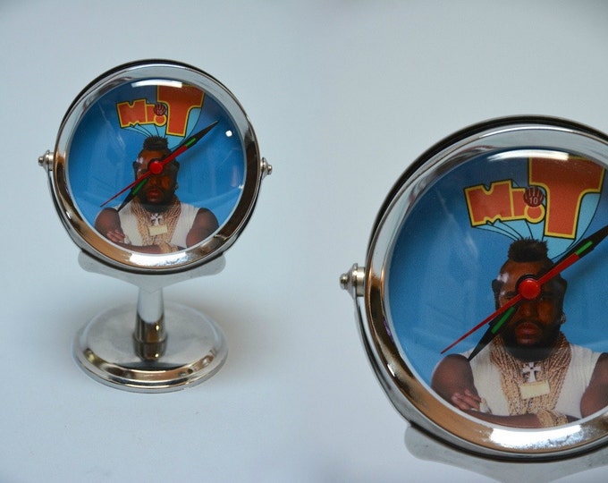 80s Mr. T Alarm Clock - Vintage Eighties B. A. Baracus Metal Wind up ...