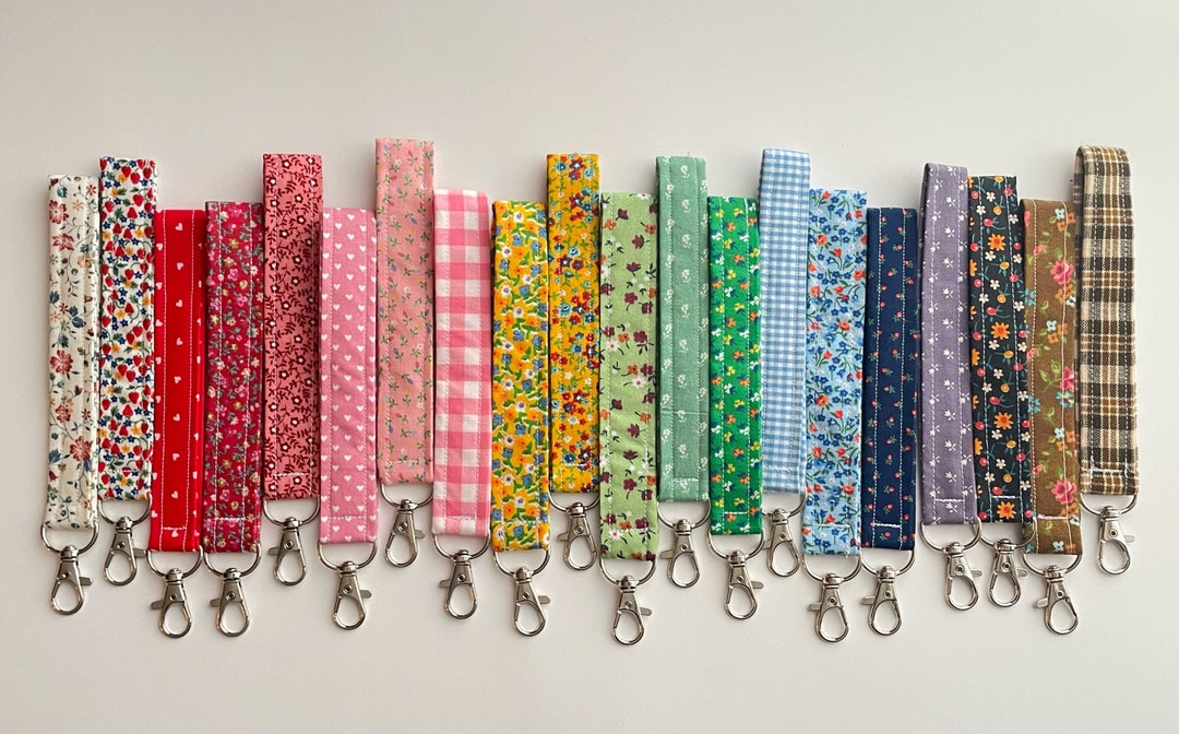 Handmade Wristlet Lanyard Keychain Made With Vintage Fabrics - Etsy