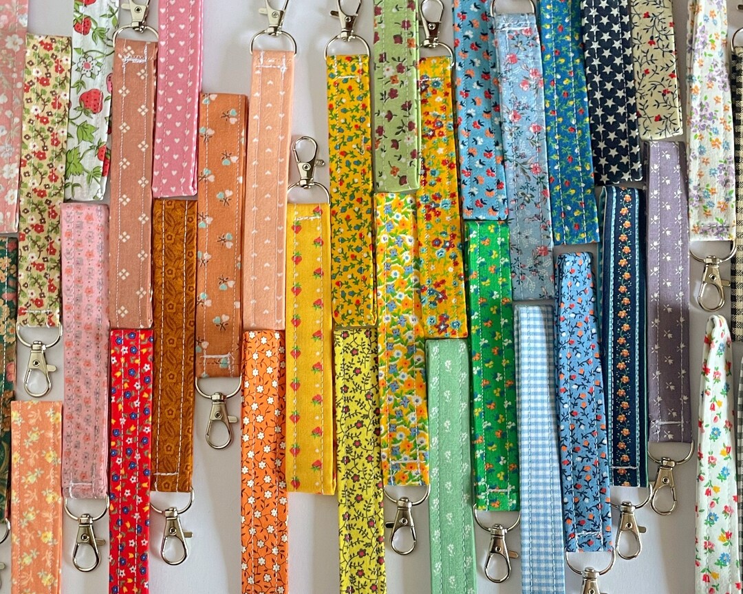MYSTERY Handmade Wristlet Lanyard Keychain Made With Vintage Fabrics - Etsy