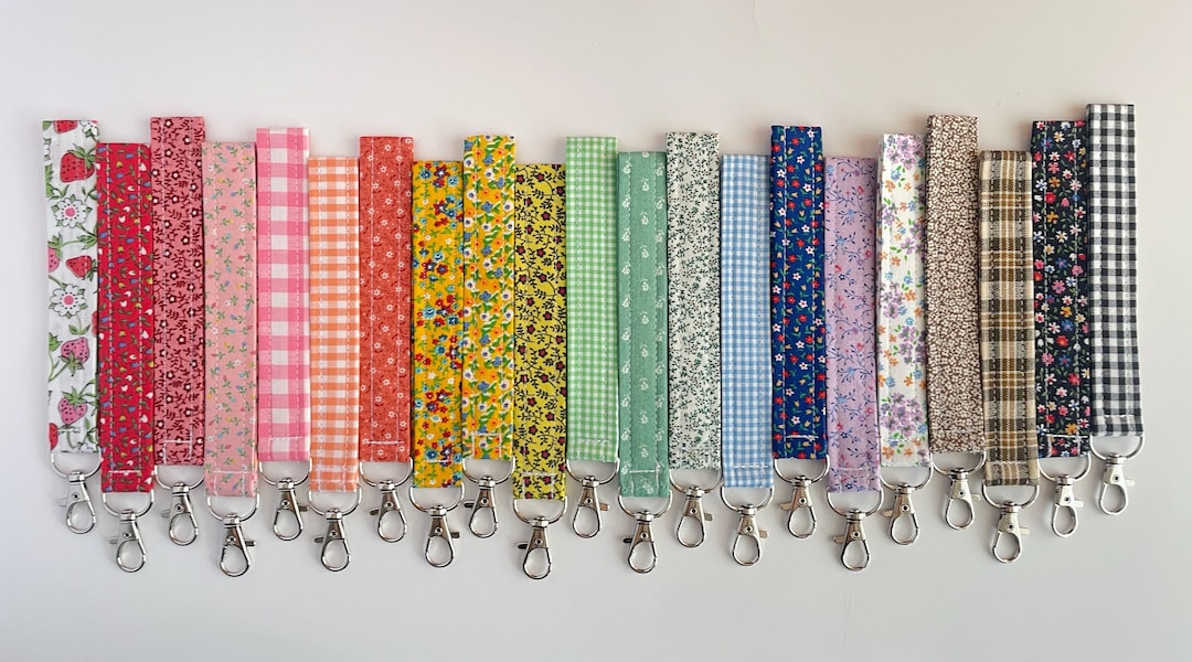 Handmade Wristlet Lanyard Keychain Made With Vintage Fabrics - Etsy