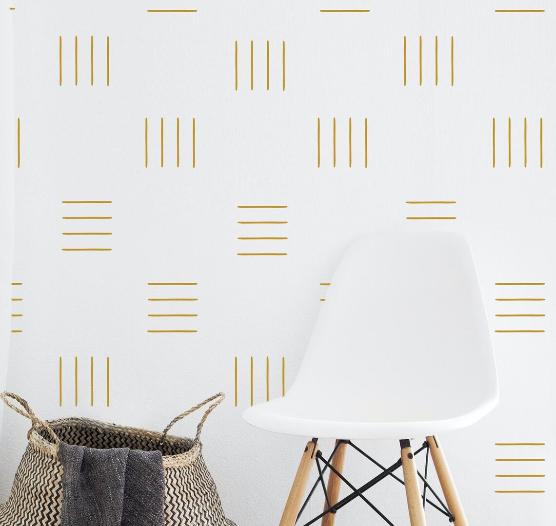 Line Wall Decals / Modern Wall Decal / Boho Wall Decor / - Etsy