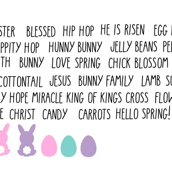 Easter Words - Etsy
