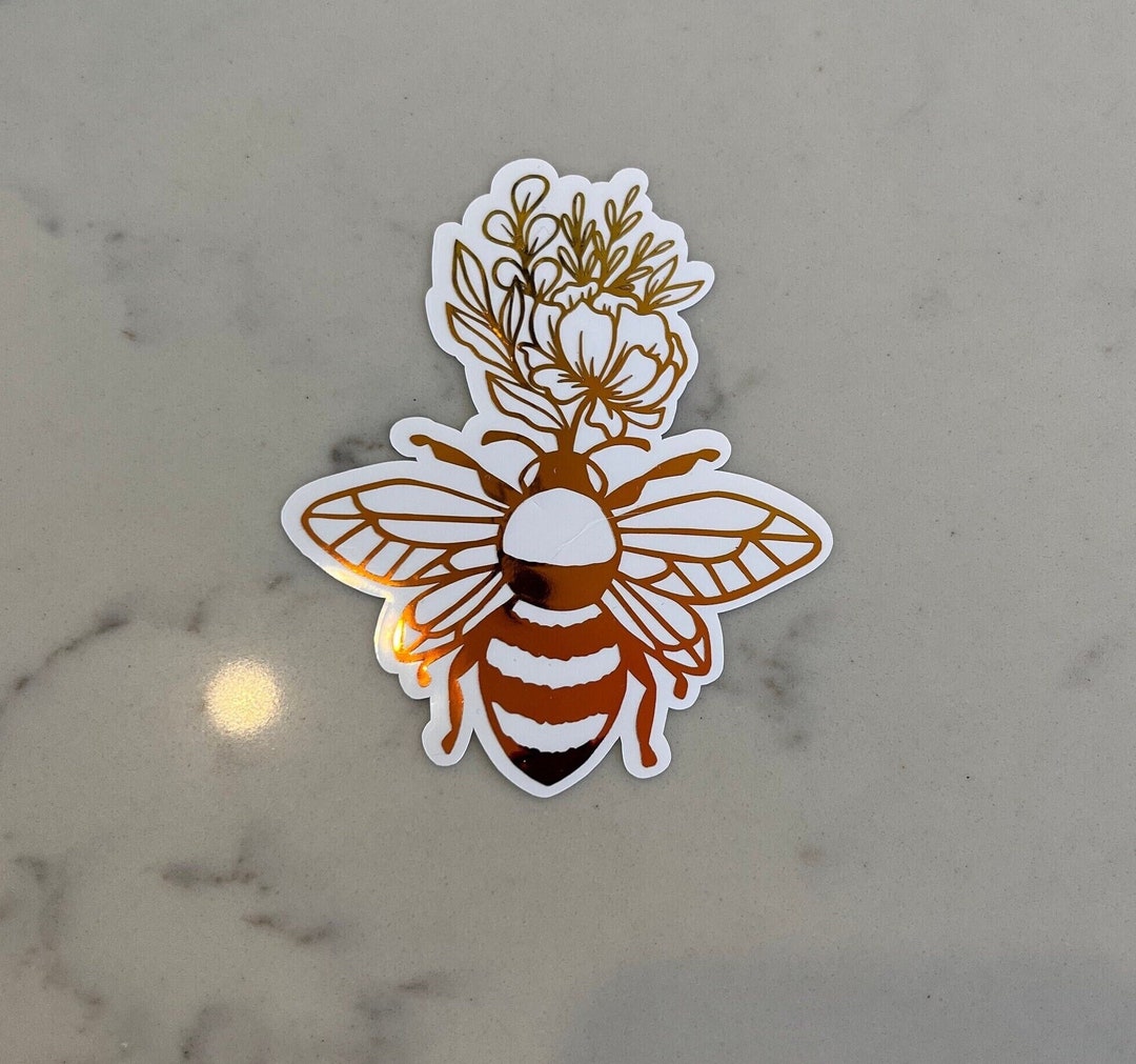 Bumble Bee Decal With Flowers / Tumbler Decal/ Stanley Decal/ YETI ...