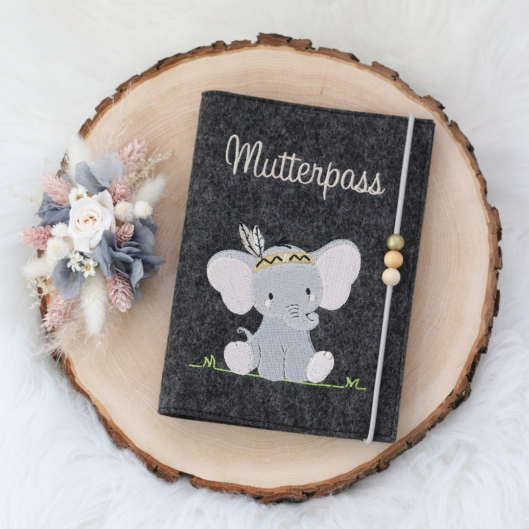 Mutterpasshülle Elefant Filz Mutterpass - Etsy