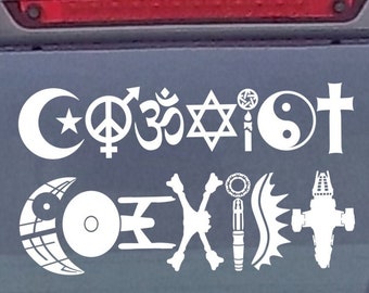 Coexist Sci Fi Decal - Etsy