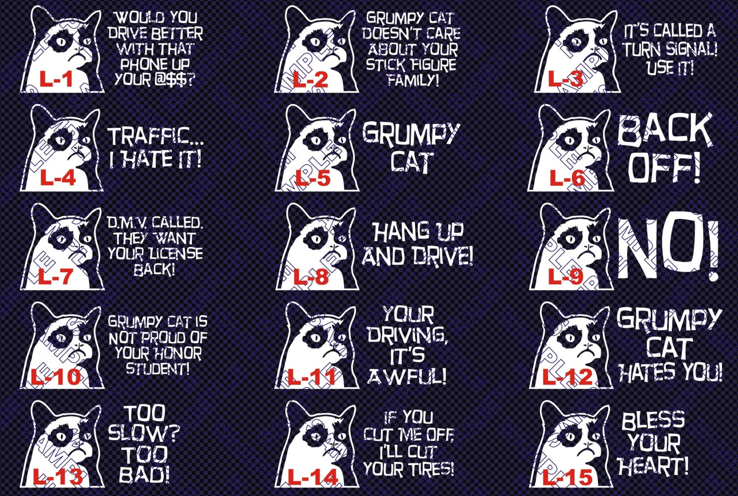 Grumpy Cat Hates... Die Cut Vinyl Decal Sticker - Etsy