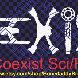 COEXIST and Coexist-sci/fi Die Cut Vinyl Decal Sticker - Etsy