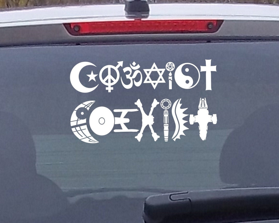 COEXIST and Coexist-sci/fi Die Cut Vinyl Decal Sticker - Etsy