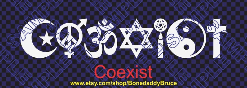 COEXIST and Coexist-sci/fi Die Cut Vinyl Decal Sticker - Etsy