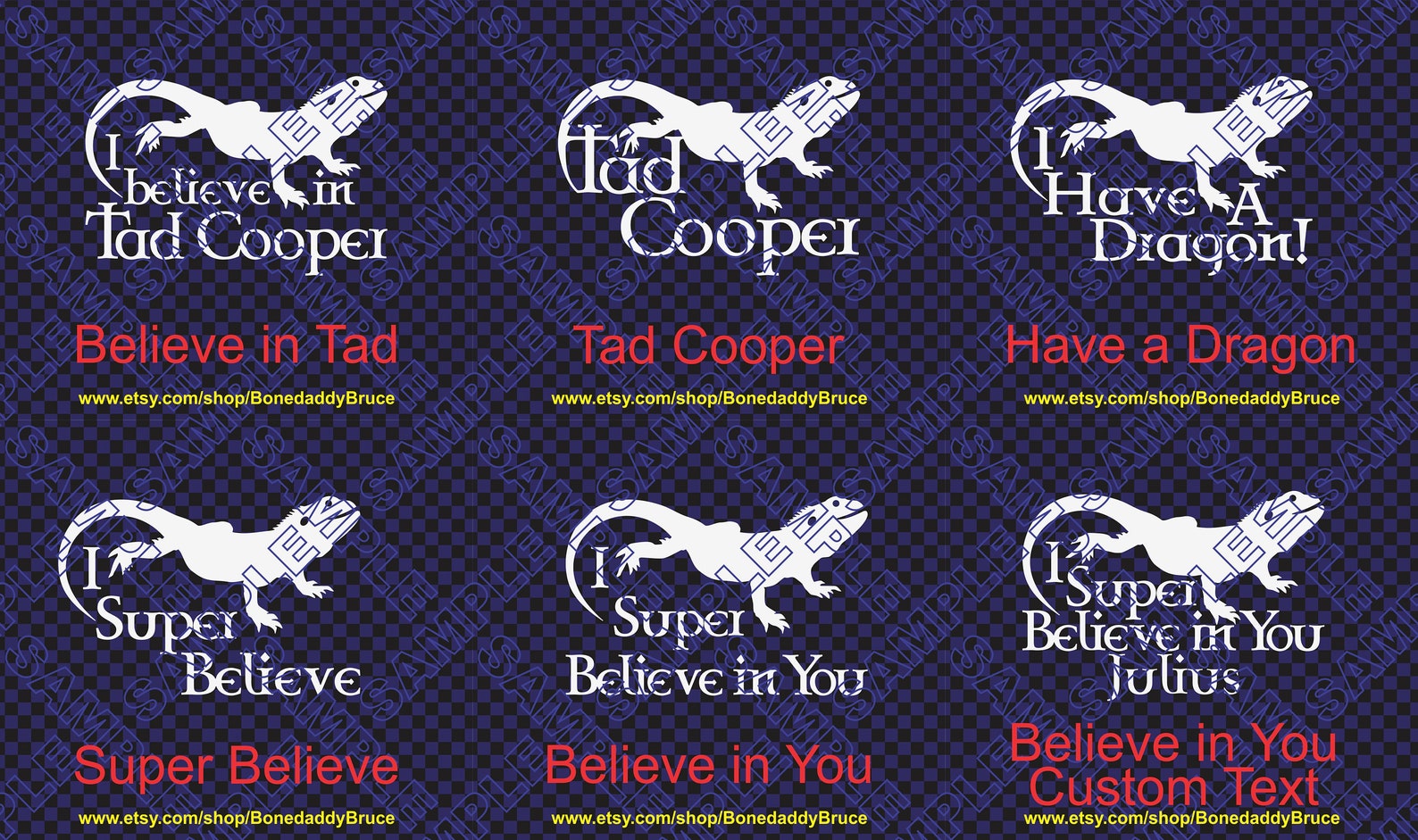 Tad Cooper Bearded Dragon 3.5"-11.5" Die Cut Vinyl Decal Sticker - Etsy