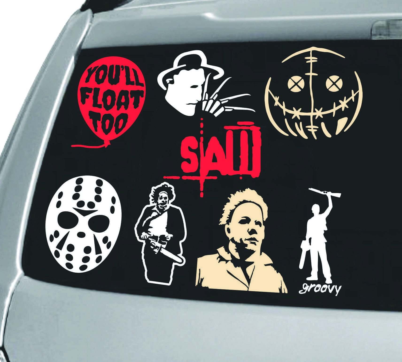 Bumper Stickers Stickers, Labels & Tags Decal for car Horror Car decal ...