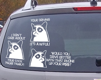 Grumpy Cat Car Stickers