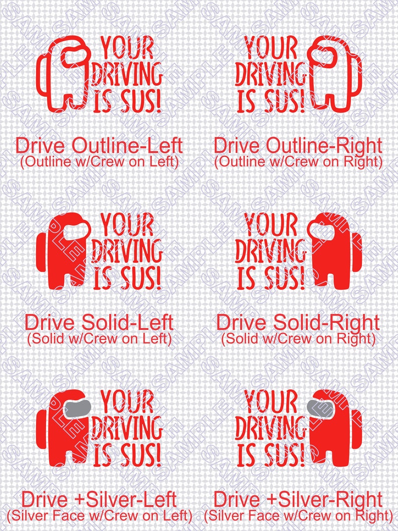 Your Driving is Sus Vinyl Die Cut Decal Sticker - Etsy