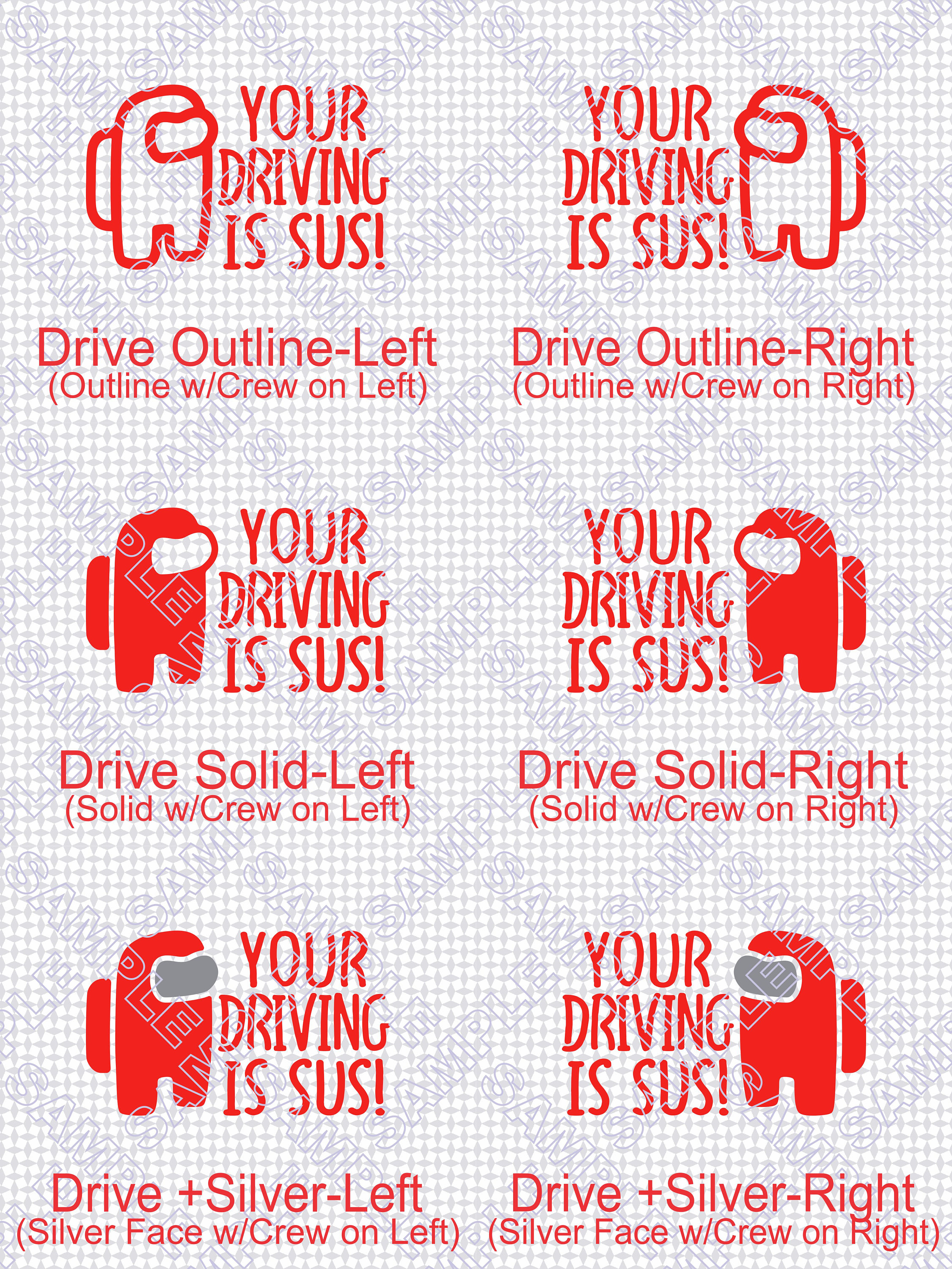 Your Driving is Sus Vinyl Die Cut Decal Sticker - Etsy