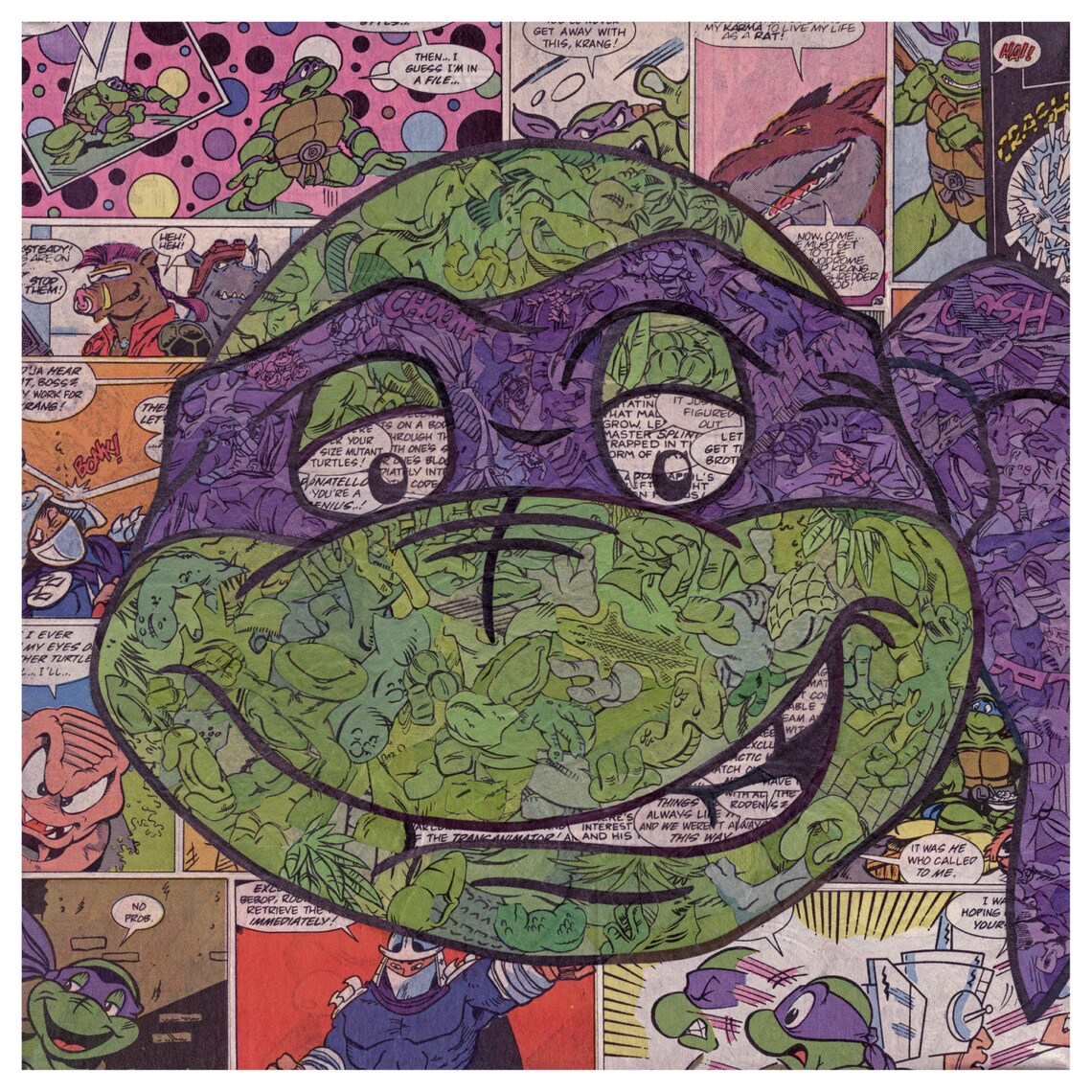SET OF 4 Teenage Mutant Ninja Turtles Comic Collage Prints - Etsy