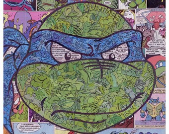 Teenage Mutant Ninja Turtles Comic Collage Print | Etsy