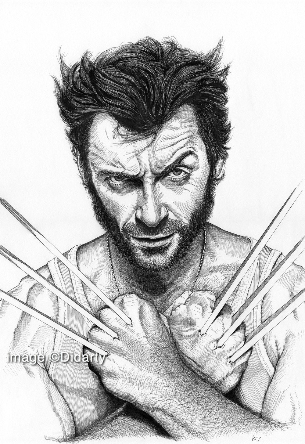 Wolverine Hugh Jackman Portrait Print - Etsy New Zealand