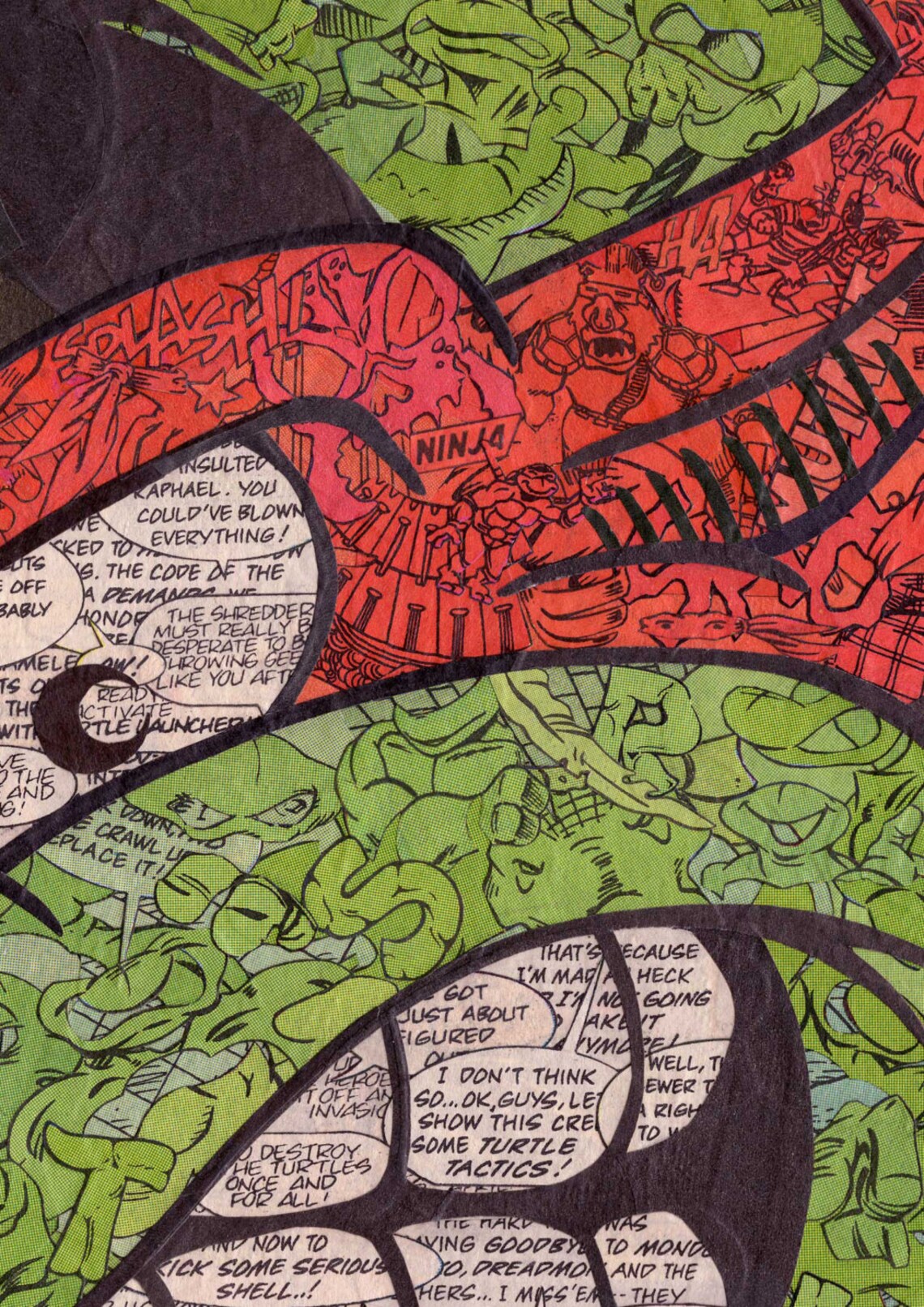 Teenage Mutant Ninja Turtles Comic Collage Print - Etsy