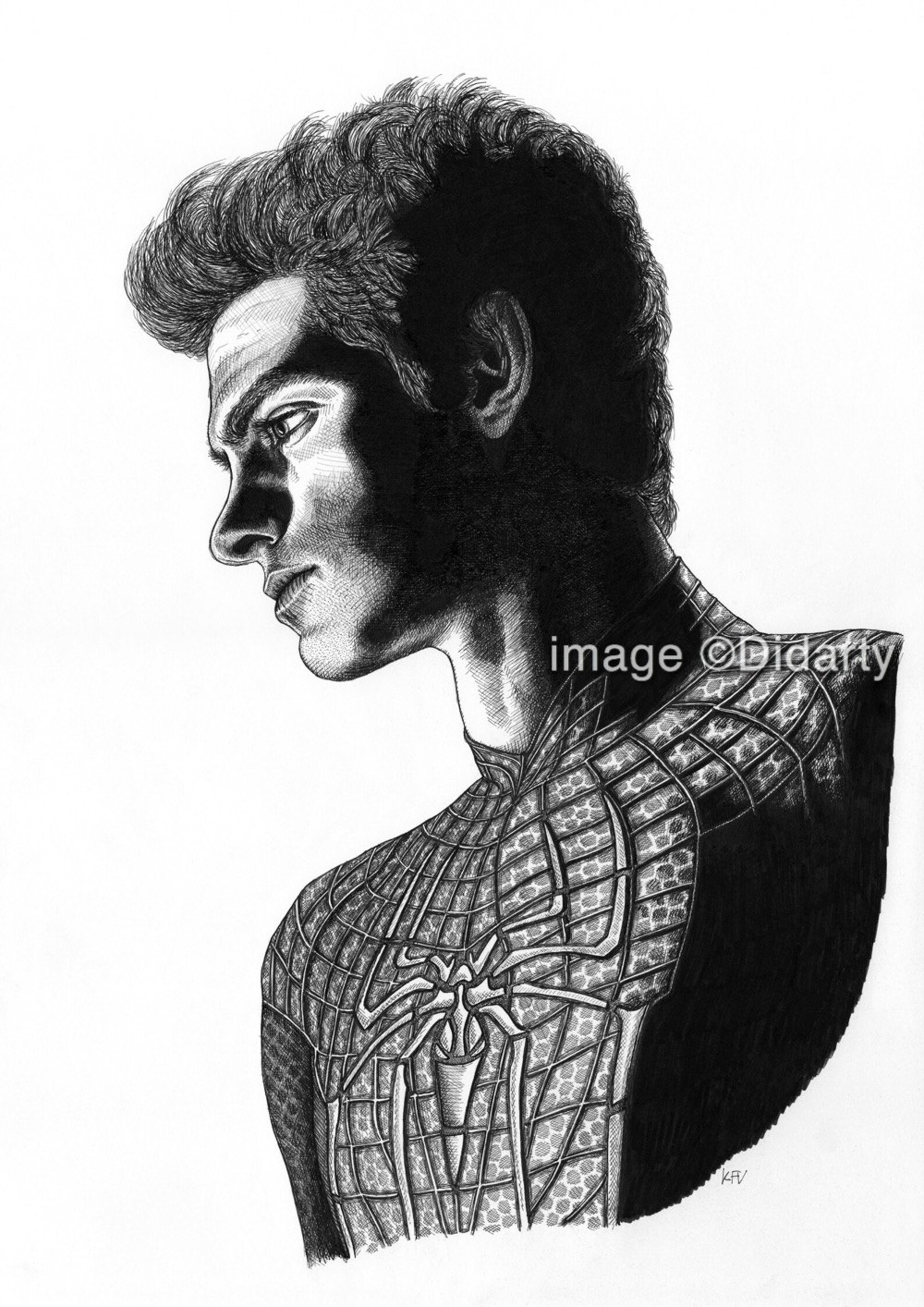 Andrew Garfield Spiderman Portrait Print - Etsy