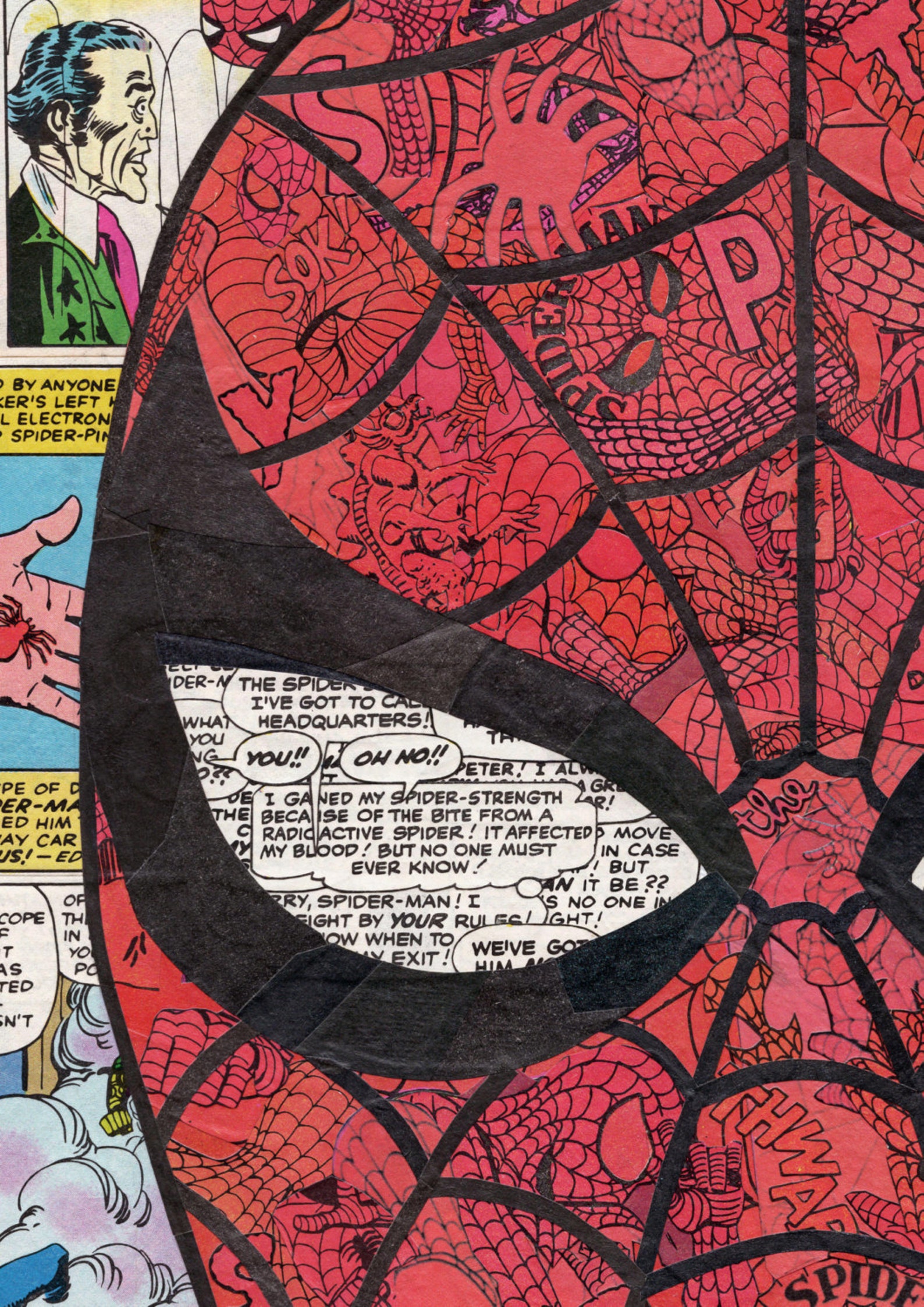Spiderman Comic Collage Print - Etsy