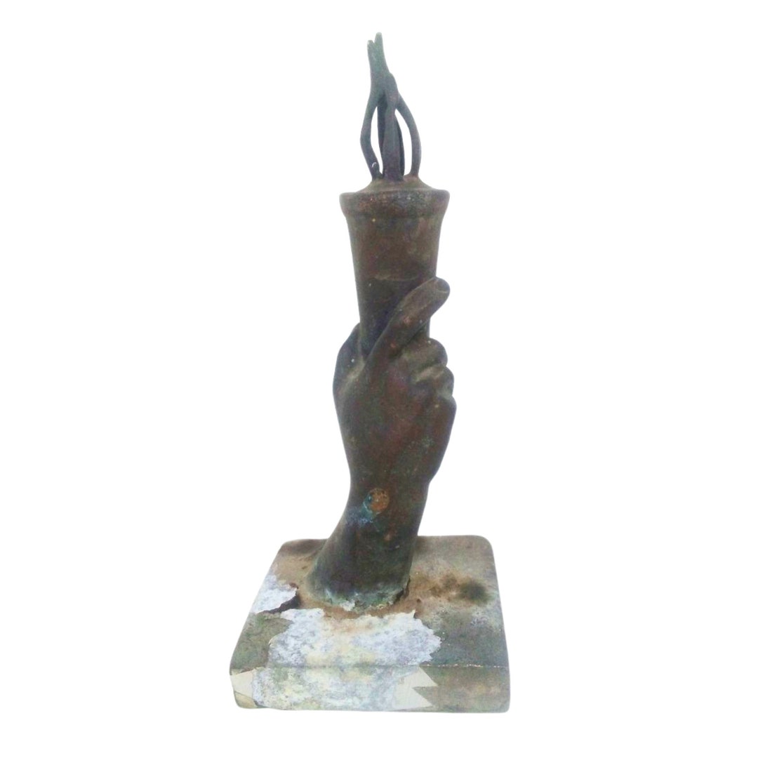 Soviet Metal Table Desk Statue Figurine Hand With Torch Volgograd ...