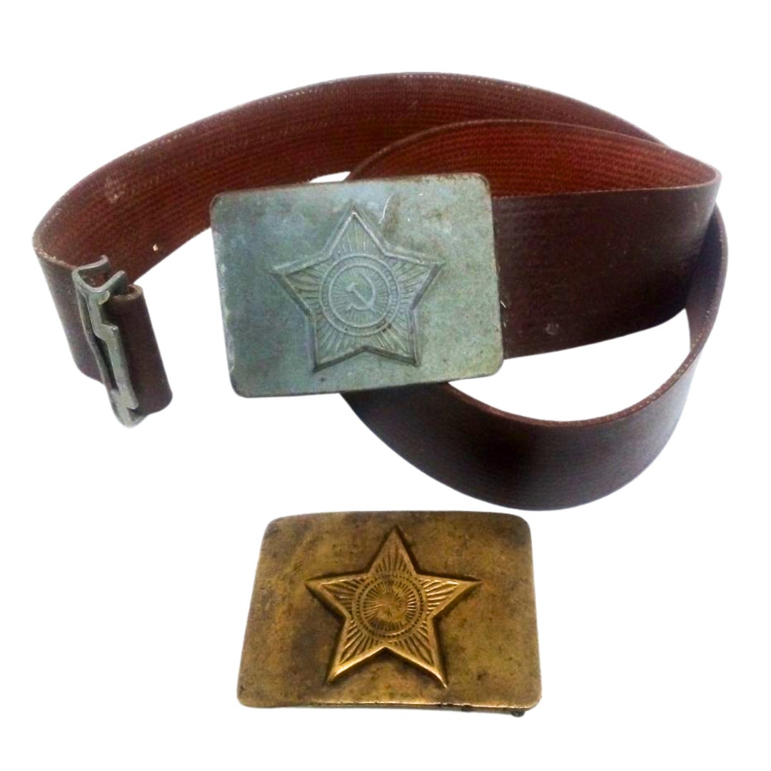 Original Soviet Russian Belt With 2 Buckles Soldier Army Military ...