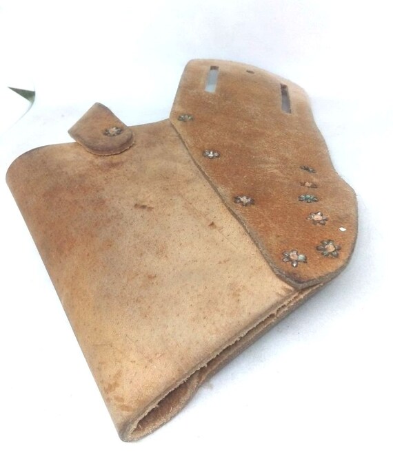 Vintage Cowboy Revolver Western Colt Gun Cowhide Leat… - Gem