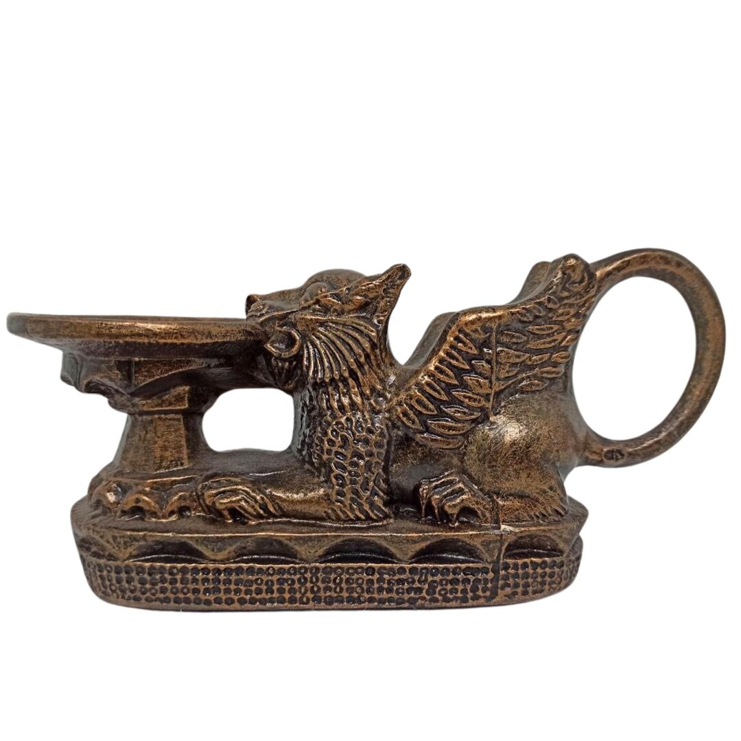Vintage Soviet Candlestick Griffin Table Figurine Candle Holder ...