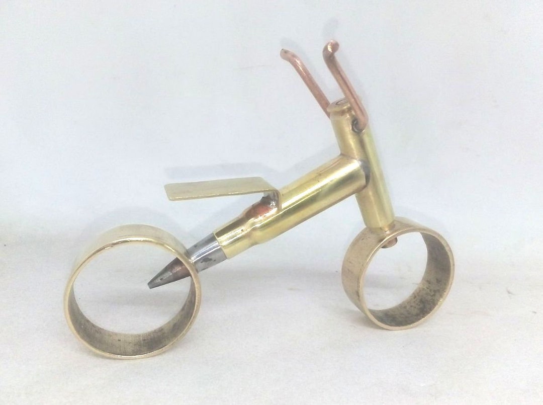 Trench Art Motorcycle Handmade Model WW2 Shells Cartridges Bullets Toy ...