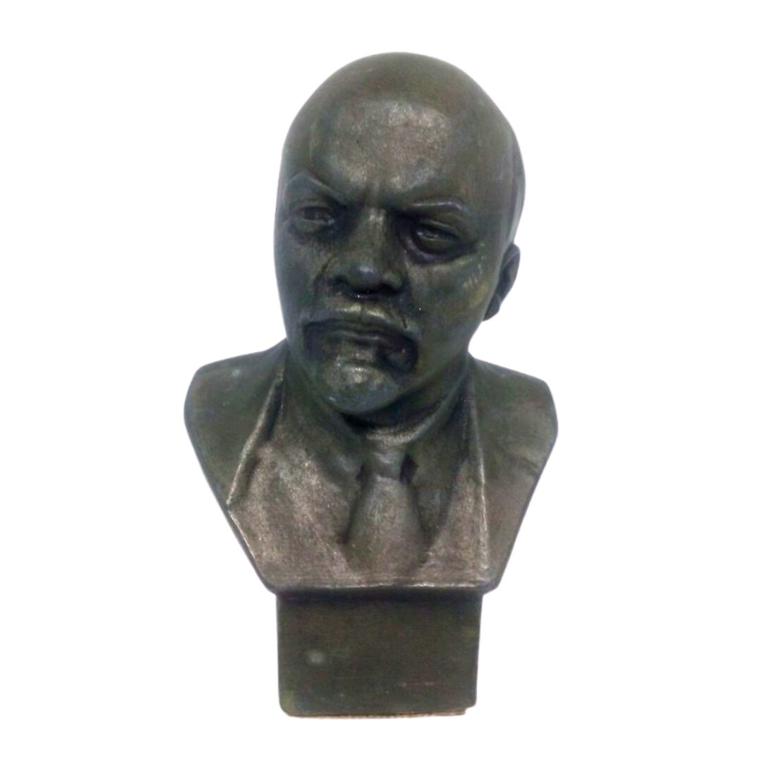 Soviet Vladimir Lenin Cast Metal Bust Sculpture Figurine Sculptor ...