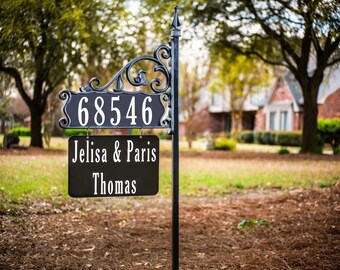 Yard address sign | Etsy