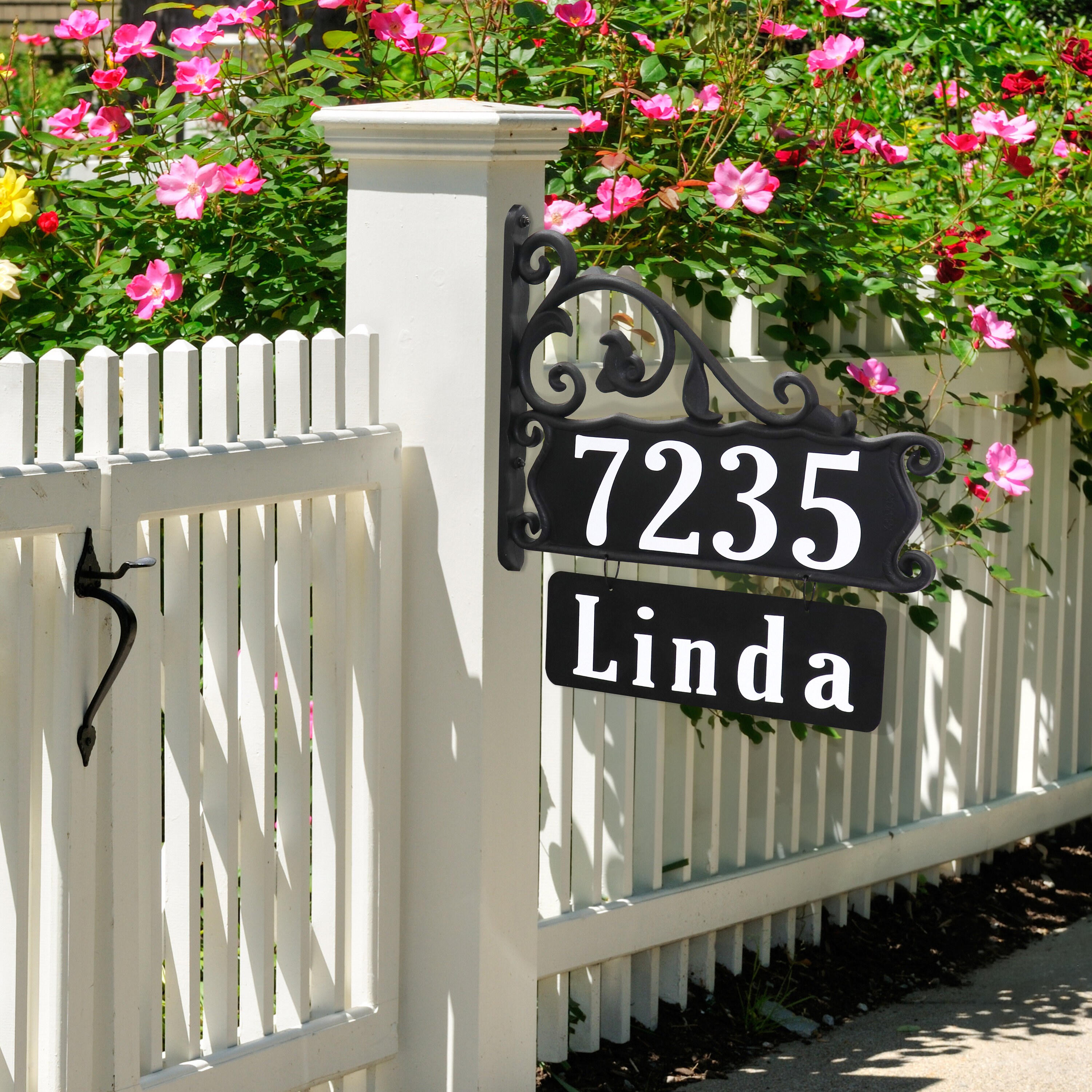 Address America - Boardwalk Double Sided Lamppost Address Sign With ...