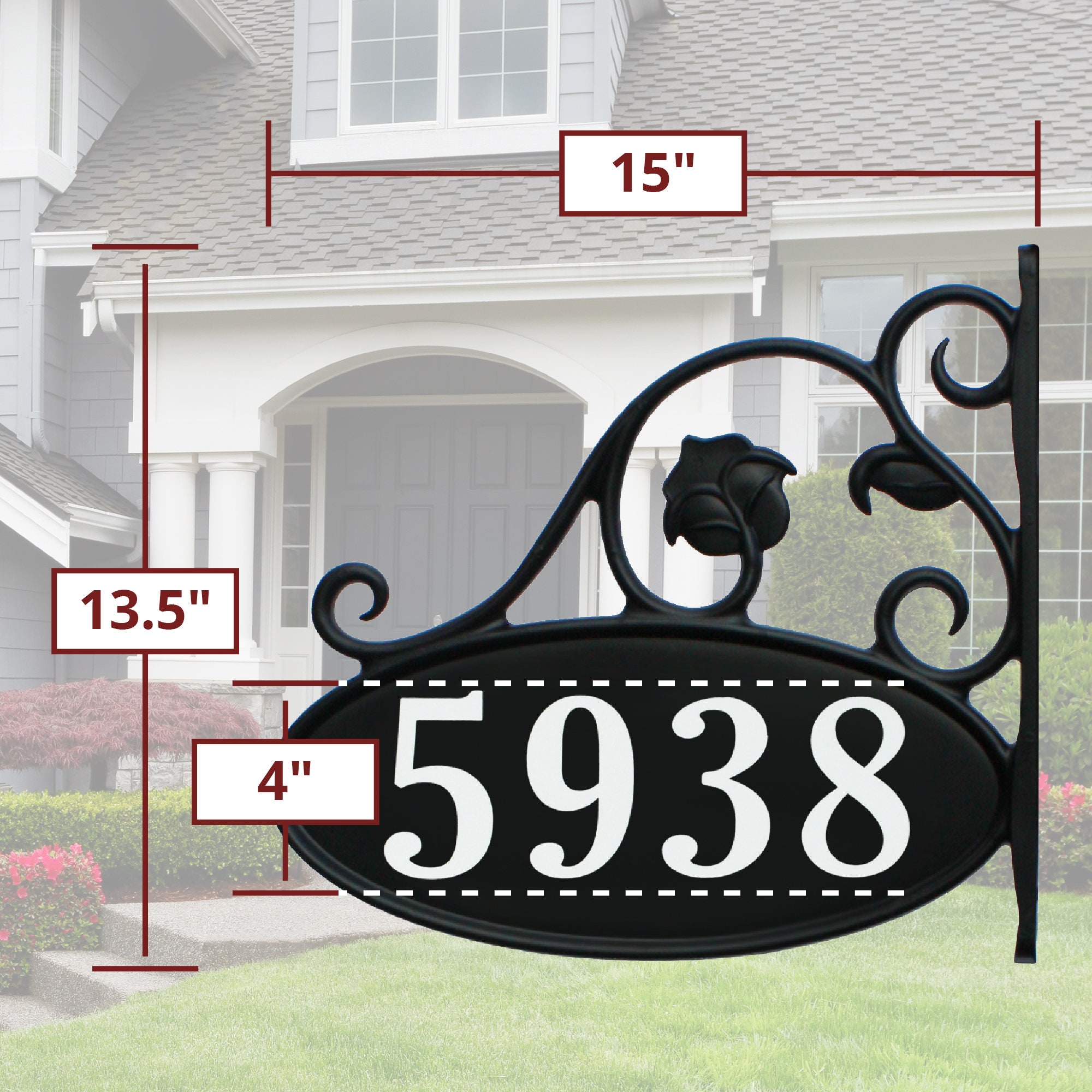 Address America Park Place Double Sided Lamppost Address Sign - Etsy