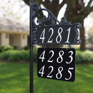 Address America Boardwalk Two Sided Reflective Address Sign W/ Double ...