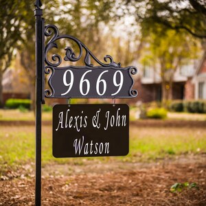 Address America Boardwalk Two Sided Reflective Address Sign W/ Double ...