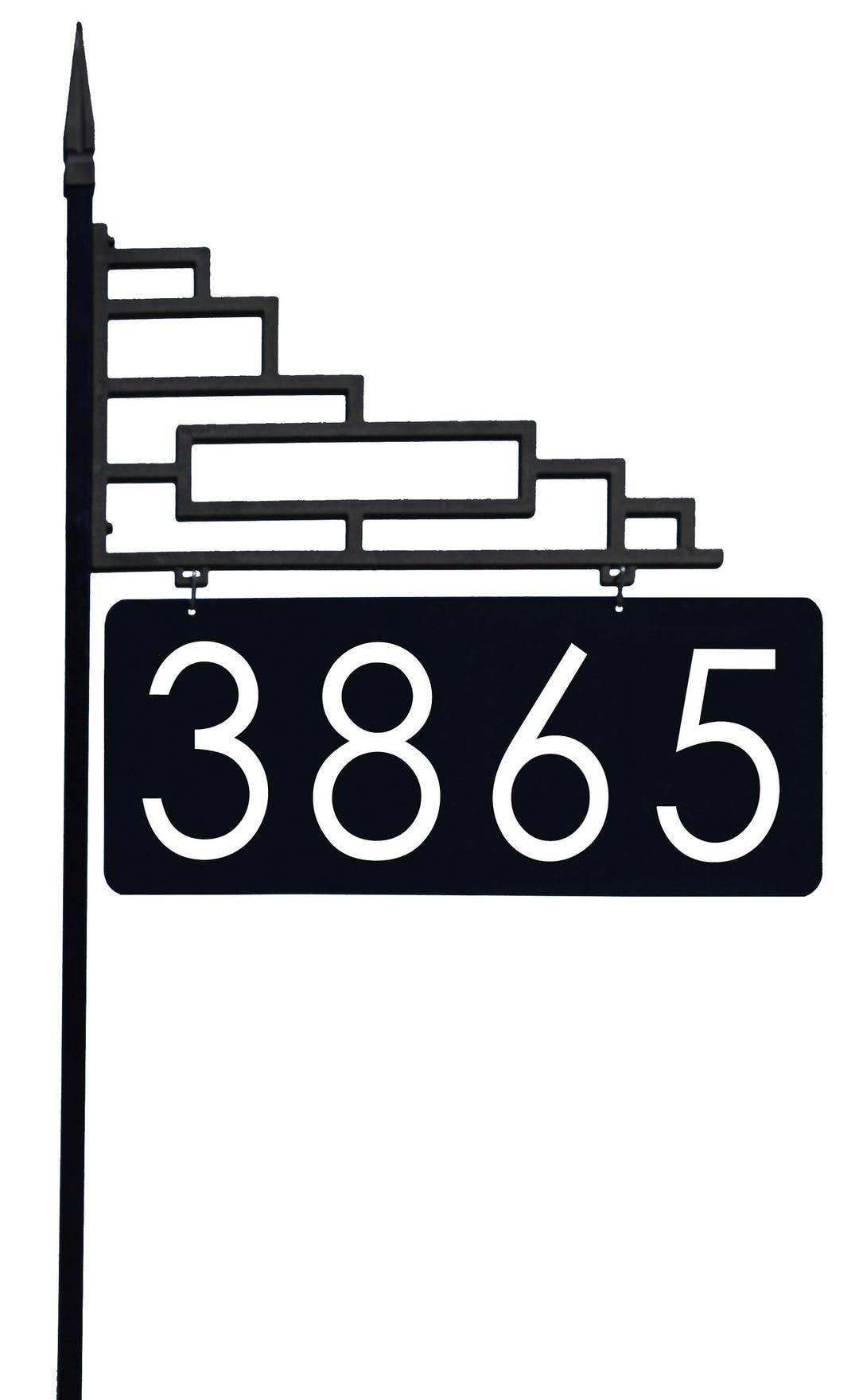 Address America - XL Contemporary Super Reflective Yard Address Sign ...